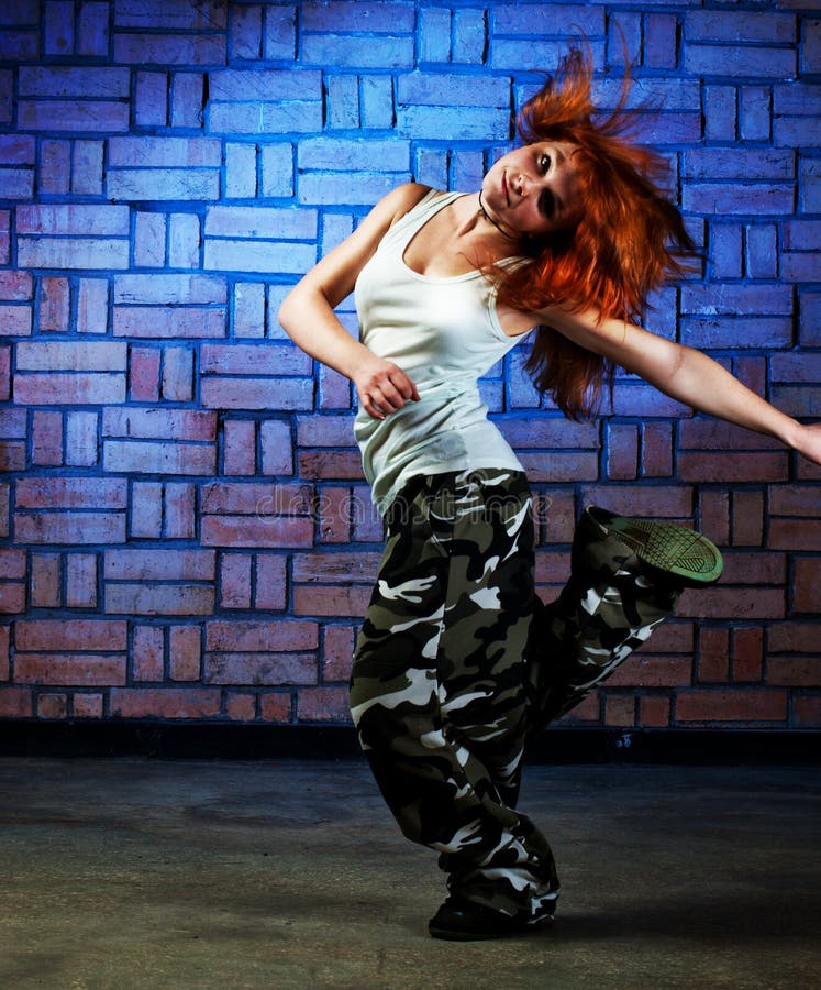 Girl hip-hop dancer stock image. Image of dark, looking - 27587531