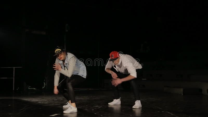 Hip-hop Dancer in Cap Dances in the Studio Stock Video - Video of hand ...