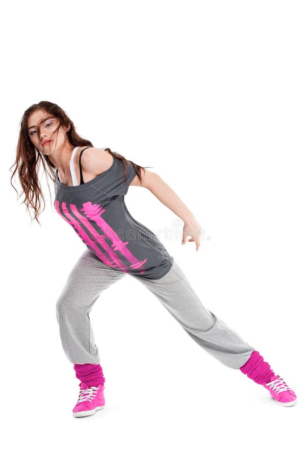 Hip-hop dancer girl stock image. Image of jump, grace - 24877113