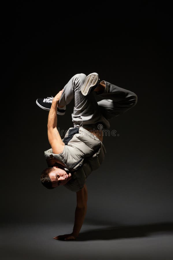 Man standing on one hand stock image. Image of breakdancer - 5401793