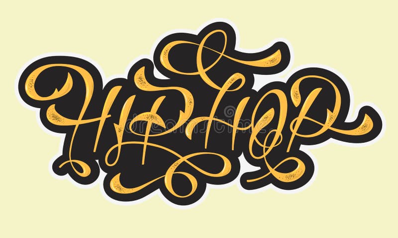 Hip Hop Artistic Custom Graffiti Style Label Lettering Design. Stock ...