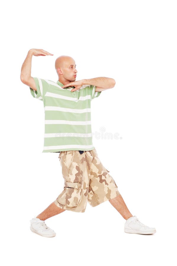 Hip-hop guy dancing stock image. Image of length, chap - 16434163