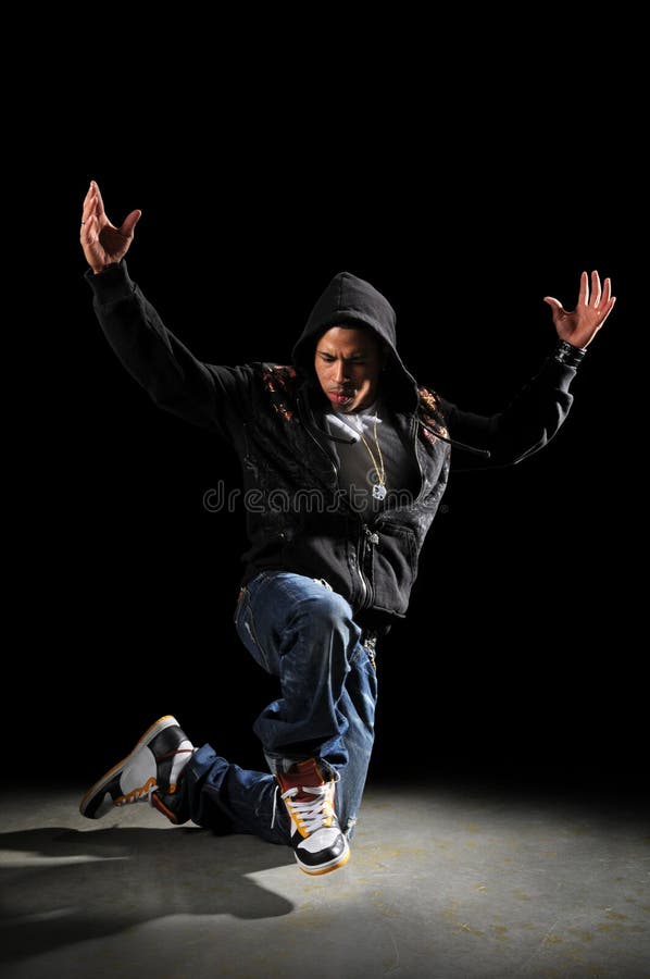 Hip Hop Dancer with Hood stock photo. Image of casual - 10344358