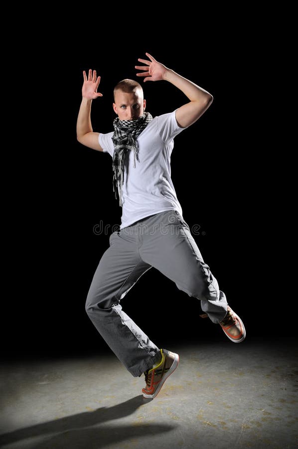 Hip Hop Style Dancer stock photo. Image of jump, male - 7969330