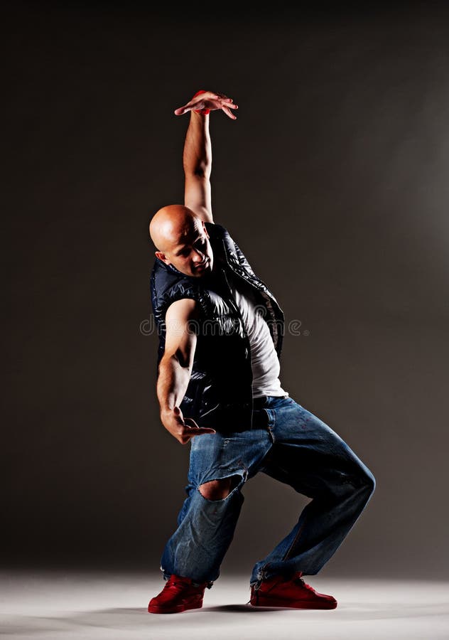 Hip-hop guy dancing stock image. Image of length, chap - 16434163