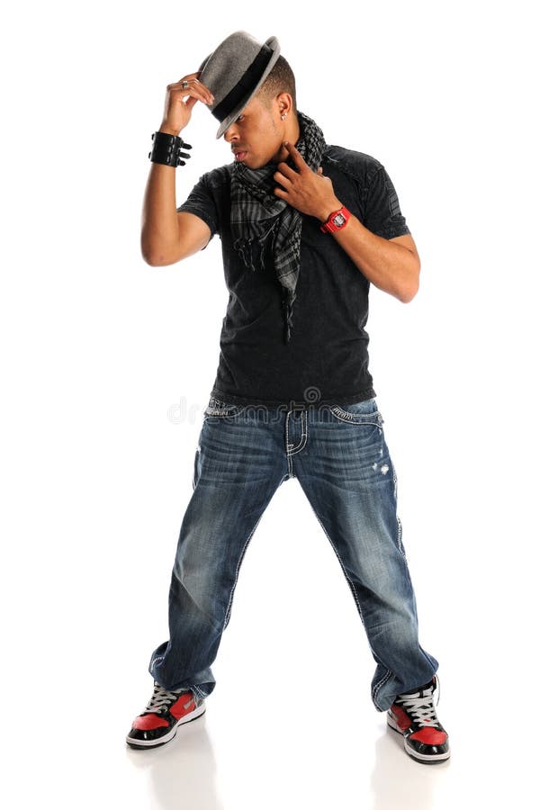African American Dancer Hip Hop Isolated Stock Photo - Image of people ...