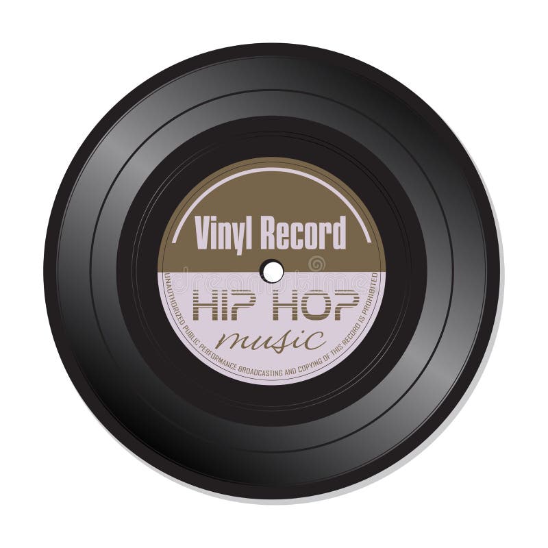 Hip hop music vinyl record stock vector. Illustration of nostalgia ...
