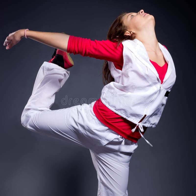 Hip-hop Style Female Dancer Stock Image - Image of female, aerobics ...