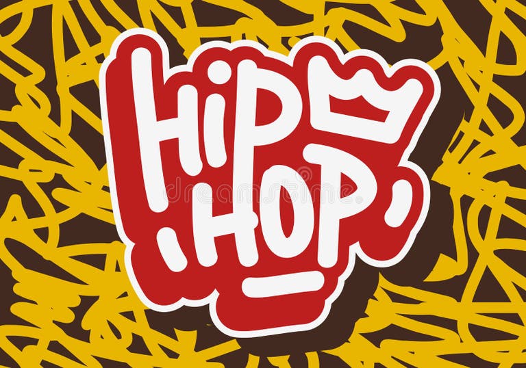 Hip Hop Tag Graffiti Style Label Lettering. Vector Image. Stock Vector ...