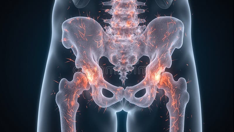 Hip Joint with Osteoarthritis Bone Spurs Detailed Anatomy Educational ...