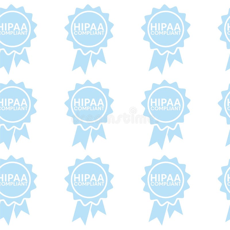 HIPAA Badge Seamless Pattern Isolated on White Stock Vector ...