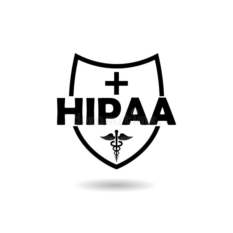 HIPAA Compliance Icon Graphic with Shadow Stock Vector - Illustration ...