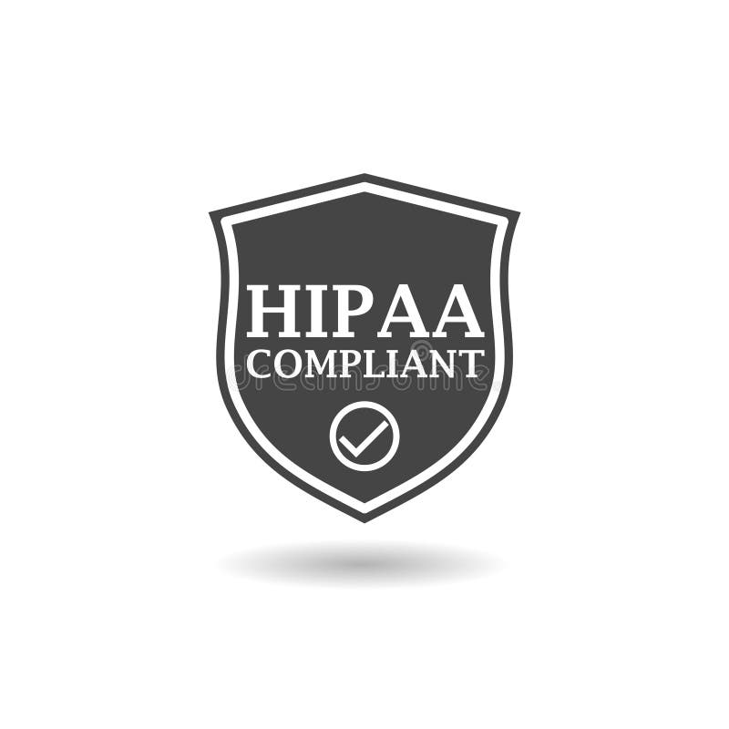 HIPAA Compliance Icon with Shadow Stock Vector - Illustration of ...
