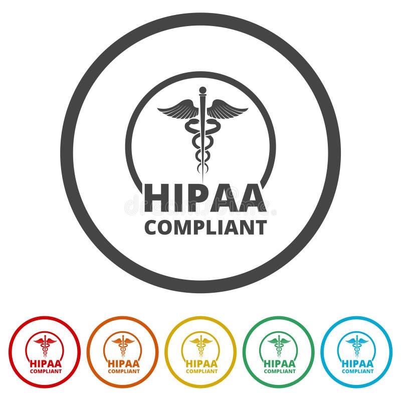 HIPAA Compliance Ring Icon, Color Set Stock Vector - Illustration of ...