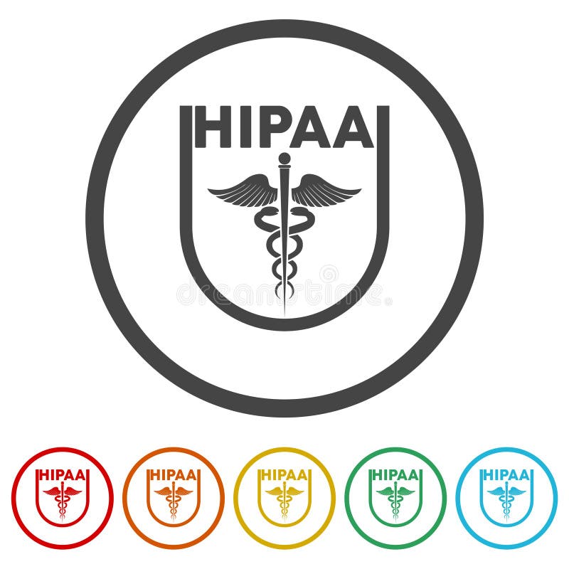 HIPAA Compliance Ring Icon, Color Set Stock Vector - Illustration of ...