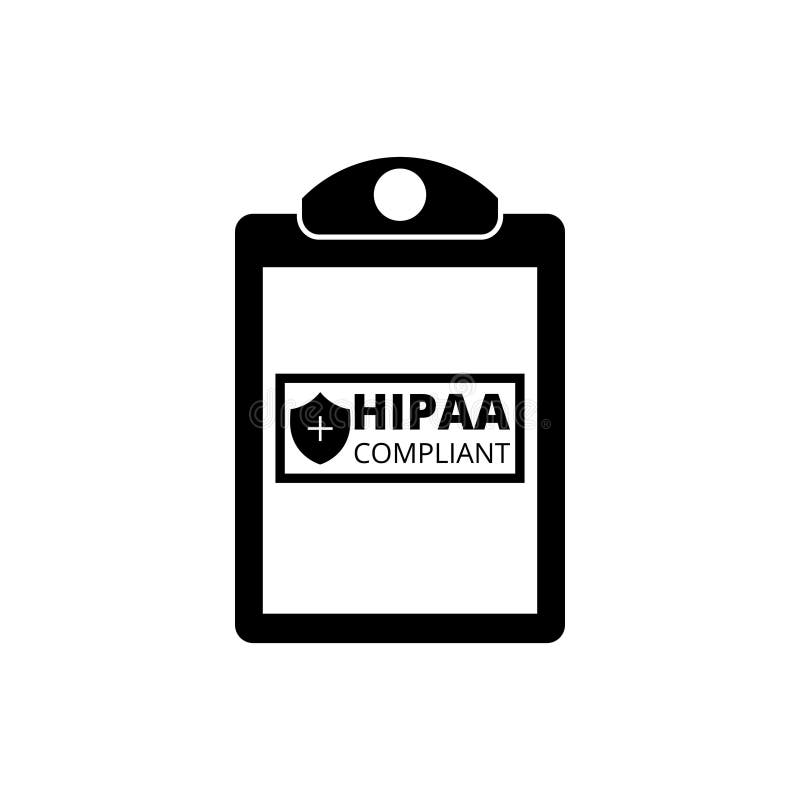 HIPAA Compliant Icon with Shadow Stock Vector - Illustration of blue ...