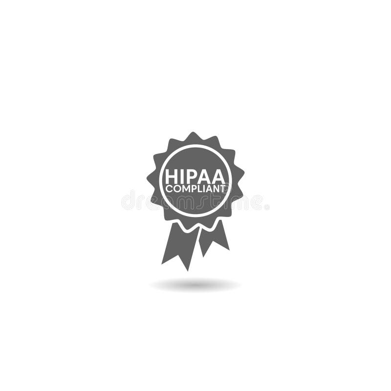 Hipaa Compliant Sign Icon with Shadow Stock Vector - Illustration of ...