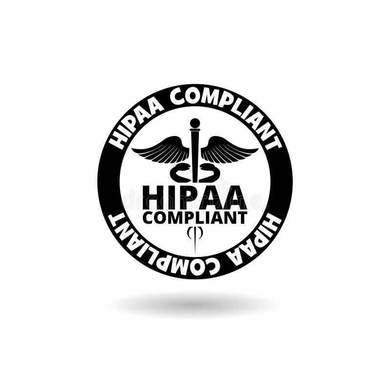 Hipaa Compliant Symbol Sticker Icon with a White Background Stock ...