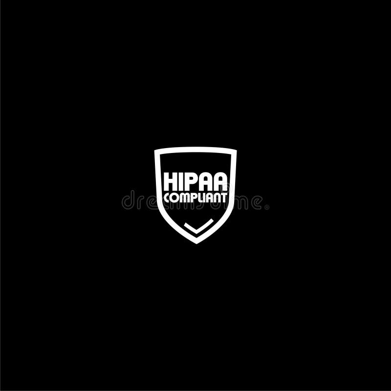 HIPAA Icon Isolated on Dark Background Stock Vector - Illustration of ...