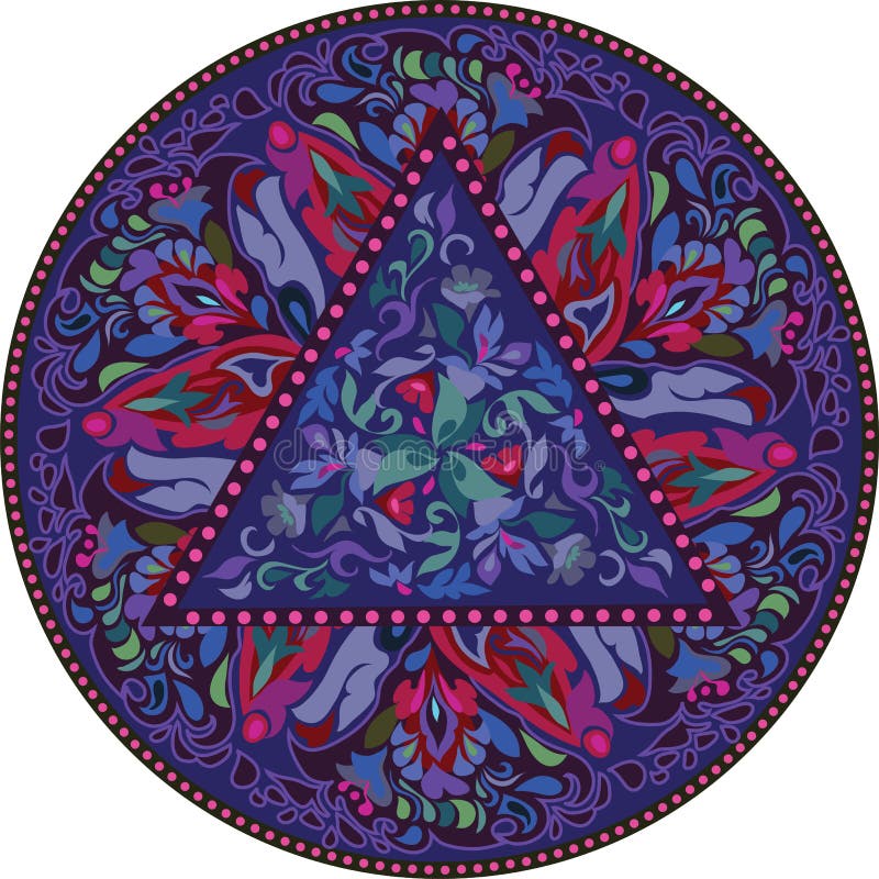 Hippie mandala pattern stock vector. Illustration of boho - 107510892