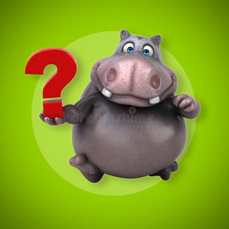 Hippo stock illustration. Illustration of question, belly - 78539206