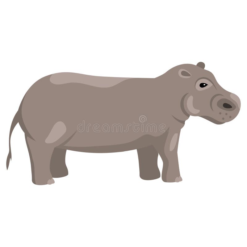 Hippo animal side view stock vector. Illustration of dangerous - 321270718