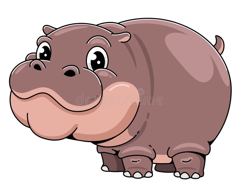 Cartoon Hippopotamus stock vector. Illustration of isolated - 29199970