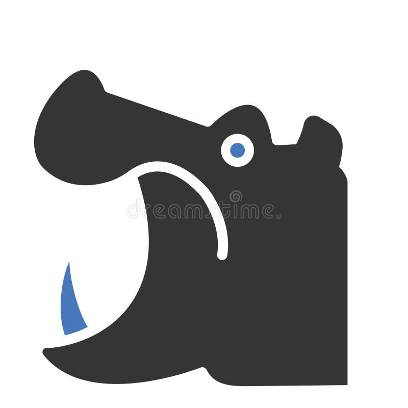 Hippo Isolated Vector Icon that Can Be Easily Modified or Edited Stock ...