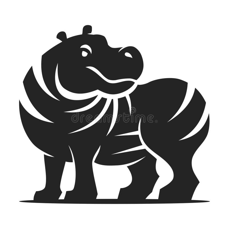 Hippo Logo Template Isolated. Brand Identity. Abstract Vector Graphic ...