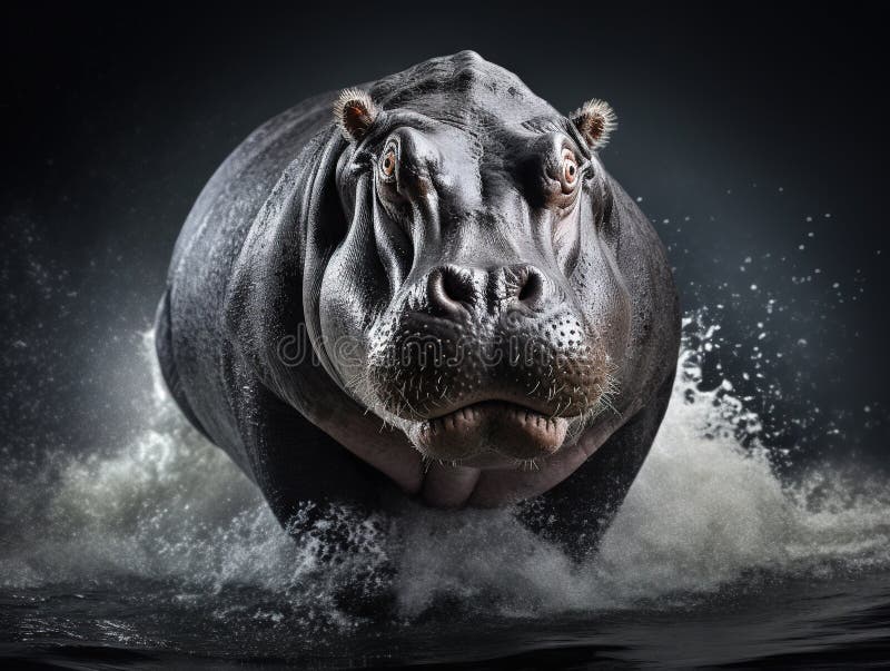 Hippo stock illustration. Illustration of white, looking - 293699004