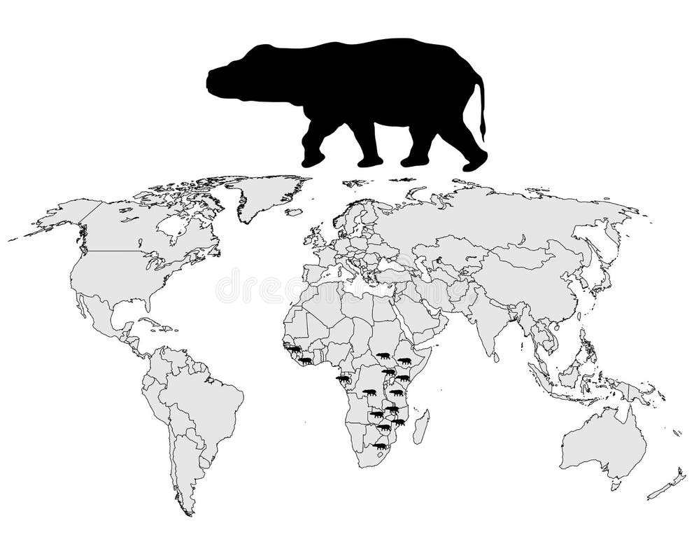 Hippopotamus Map Stock Illustrations – 258 Hippopotamus Map Stock ...