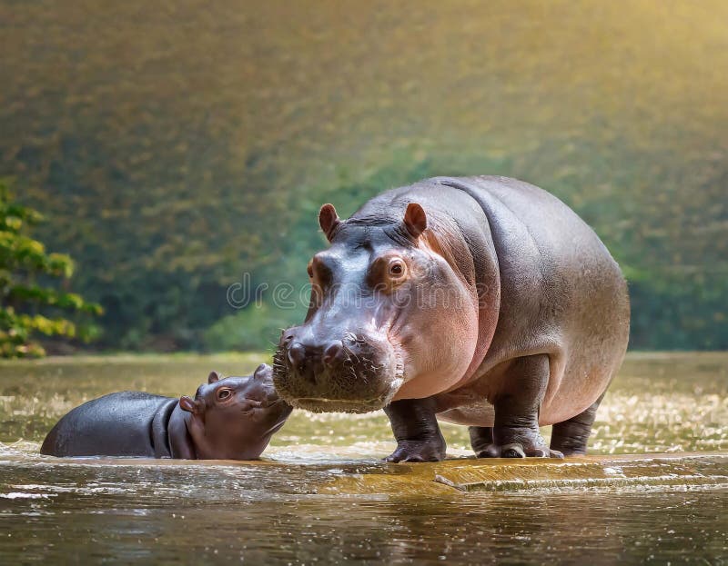 A hippo s family stock illustration. Illustration of 39aph39 - 339933101