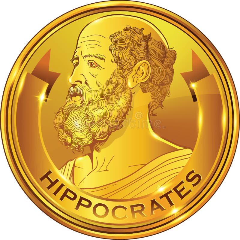 Hippocrates Gold Style Portrait, Vector Stock Vector - Illustration of ...