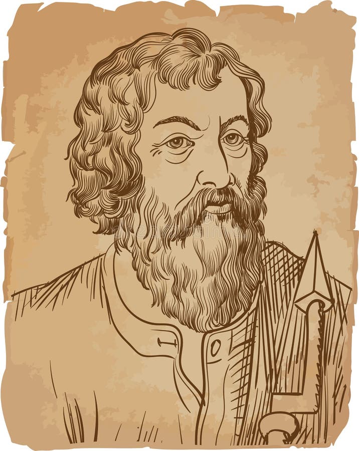 Hippocrates Line Art Portrait, Vector Stock Vector - Illustration of ...