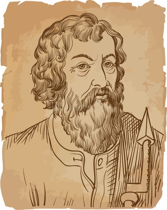 Hippocrates Line Art Portrait, Vector Stock Vector - Illustration of ...