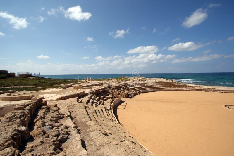Hippodrome in Caesarea stock image. Image of herod, culture - 13640943