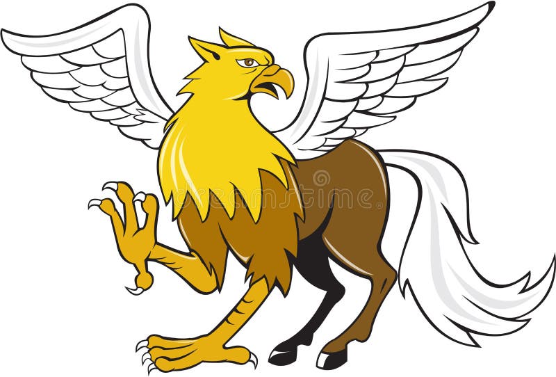 Hippogriff Prancing Isolated Cartoon Stock Vector - Illustration of ...