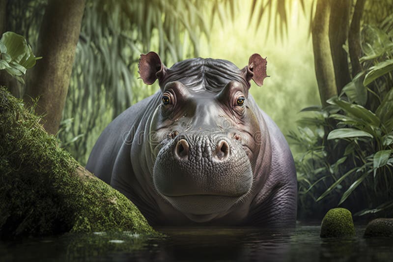 Hippo Standing Up Stock Illustrations – 10 Hippo Standing Up Stock ...