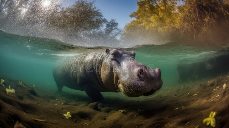 Animal under water stock illustration. Illustration of africa - 277386699