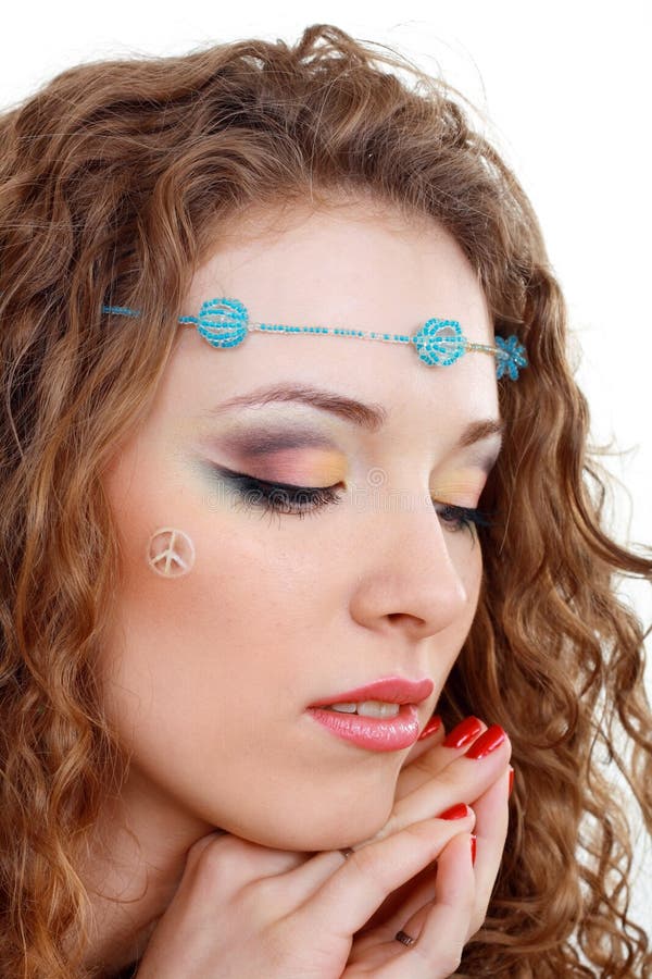 Hippy art make up stock image. Image of false, disco - 24382443