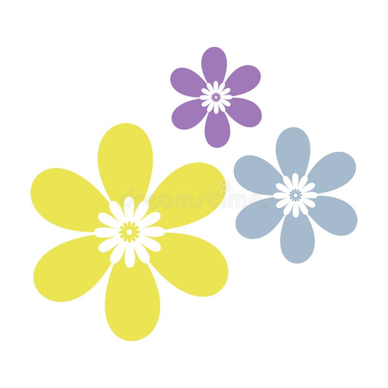 Hippy Groovy Retro Vintage Style Daisy Flowers Vector Illustration ...