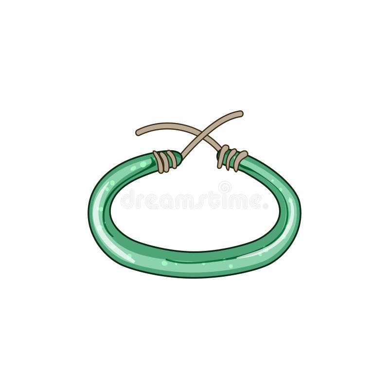 Hippy Hippie Friendship Bracelets Cartoon Vector Illustration Stock