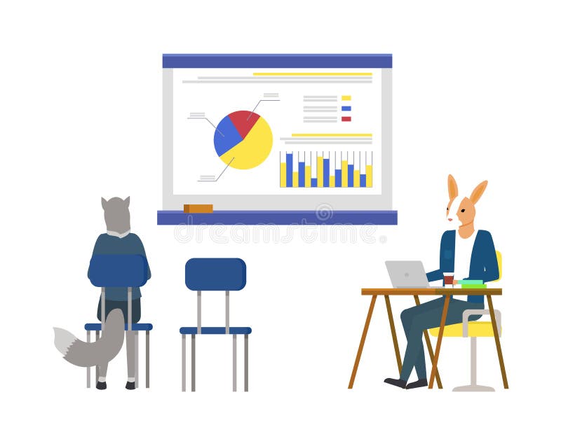 Animals Office Working Stock Illustrations – 221 Animals Office Working ...