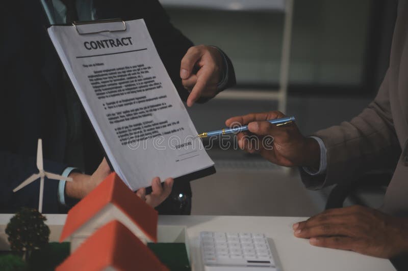 Hipster Business Man and Office Building Owner and Energy Engineer Plan ...