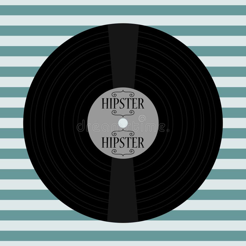 Hipster card vinyl record stock vector. Illustration of style - 31771047
