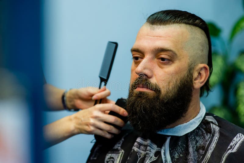 Hipster Client Visiting Barber Shop. Mens Fashion Stock Image - Image ... Hipster Client Visiting Barber Shop. Mens Fashion Stock Image - Image ...