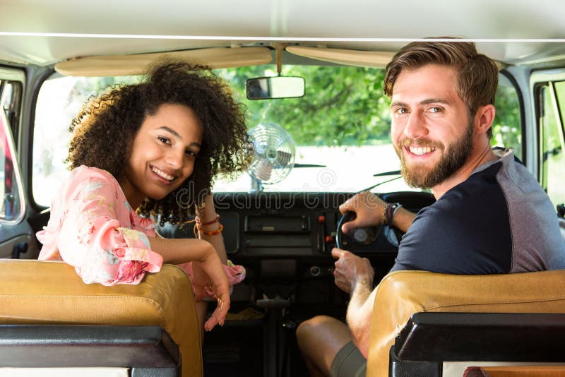 Happy Senior Retired Couple Ready for Driving Car on Road Trip Stock ...