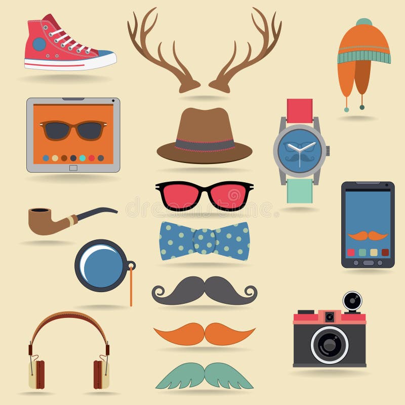 Hipster Infographics with Fashion Design Elements Stock Vector ...