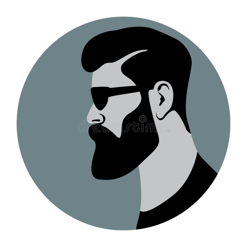 Hipster Face Vector Illustration , Flat Style ,profile Stock Vector ... Hipster Face Vector Illustration , Flat Style ,profile Stock Vector ...