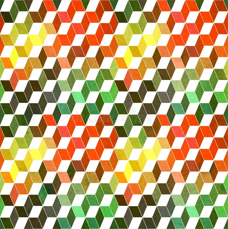 Hipster Geometric Background Made of Cubes.Retro Hipster Color M Stock ...